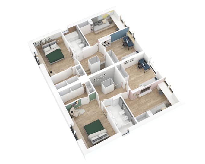Render a layout of a house or apartment by Klaudia_jez | Fiverr