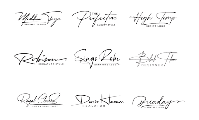 Design signature, handwriting, scripted, cursive, handwritten logo by ...