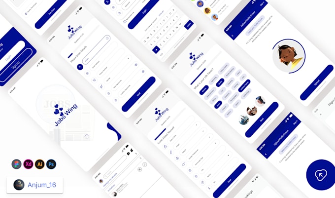 Craft ui ux wireframes for website and mobile app by Anjum_16 | Fiverr