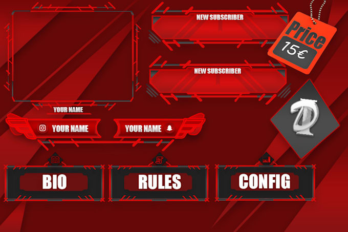 Make a stream pack for your stream by Designiordesign | Fiverr