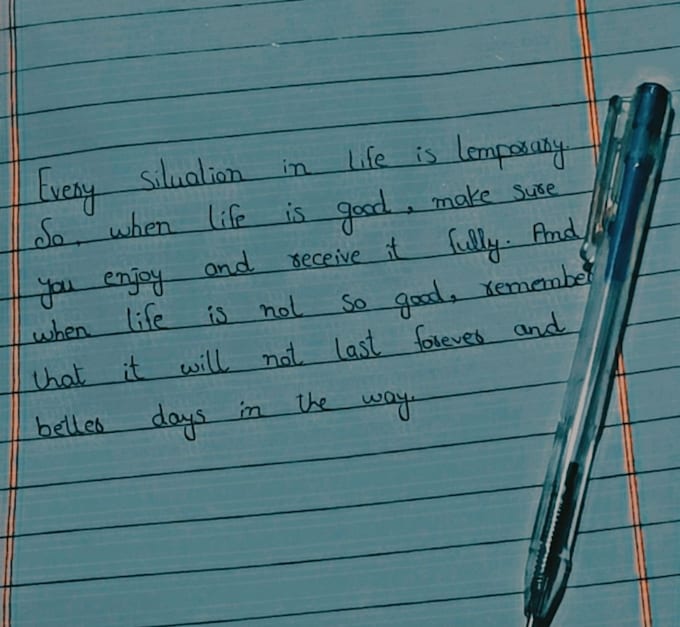 Neatly handwrite notes anything with cursive and simple writing by ...