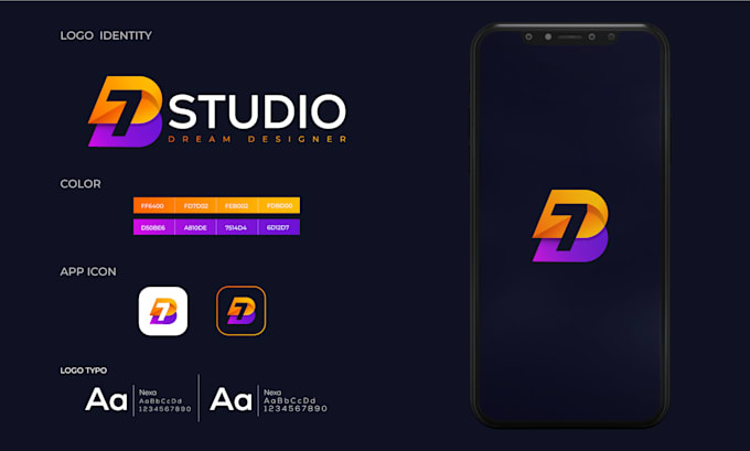 Design outstanding simplistic modern minimalist app gradient logo by ...