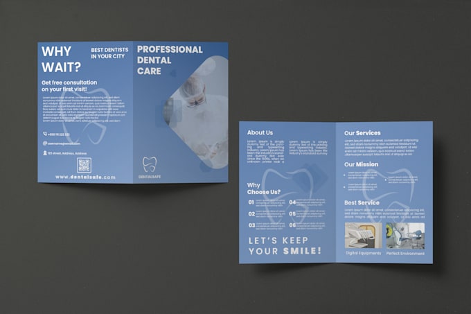 Design professional creative flyer bifold trifold multipage leaflet ...