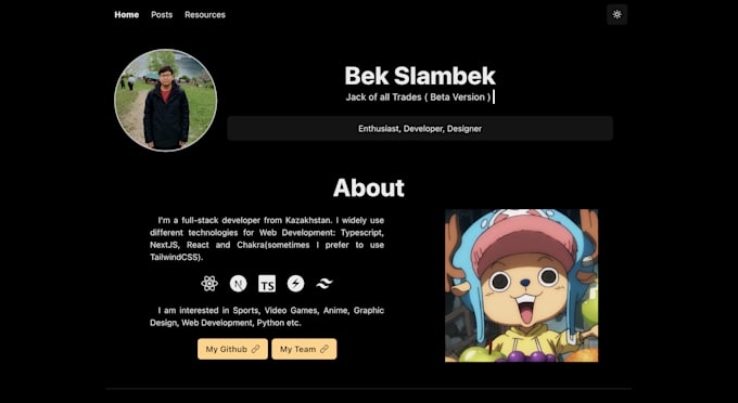 Create you a portfolio page displaying your work, experience by Dositan ...