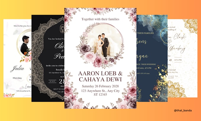 Design beautiful wedding invitations for you by That_banda | Fiverr