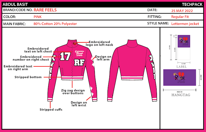 Design professional clothing tech pack for your fashion line by Abdul ...