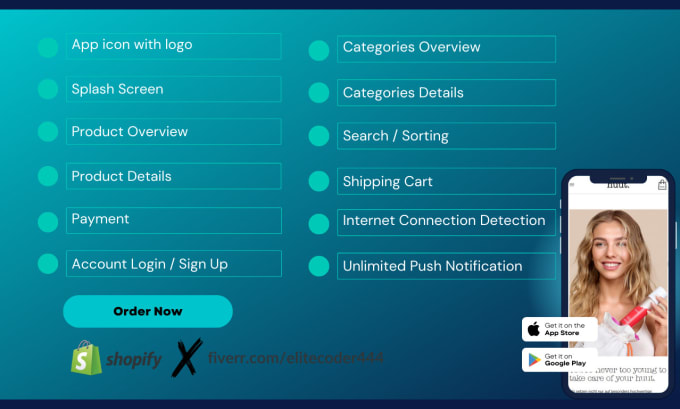 Convert your shopify store into android and ios apps by Elitecoder444 ... Convert your shopify store into android and ios apps by Elitecoder444 ...