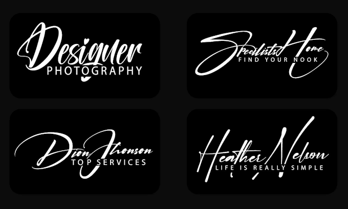 Modern and elegant signature logo design by Graphic_gear21 | Fiverr