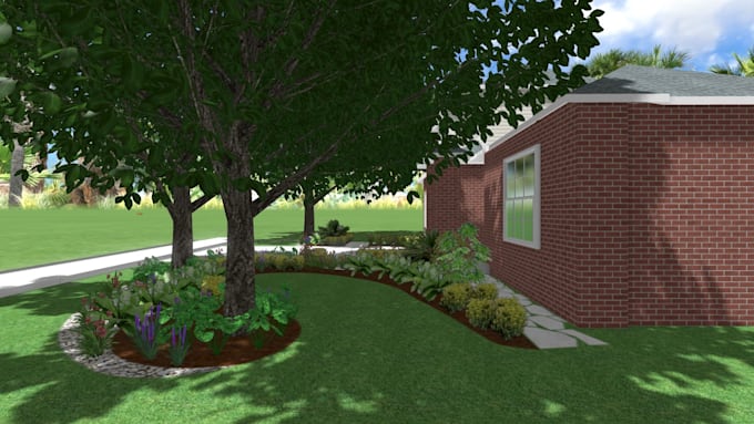 Design a beautiful font yard landscaping by Greenscreen7 | Fiverr