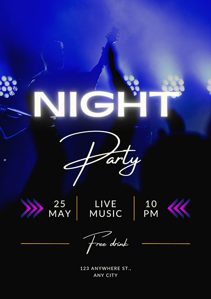 Create posters for your parties and events by Wstdulaj | Fiverr