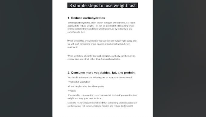 Write a unique fitness, nutrition seo article, blog post by ...