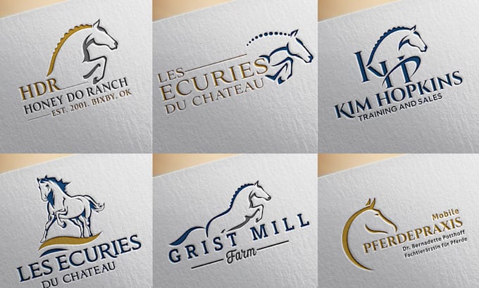 Do equestrian equine horse farm and ranch logo for you by Engraverbd ...