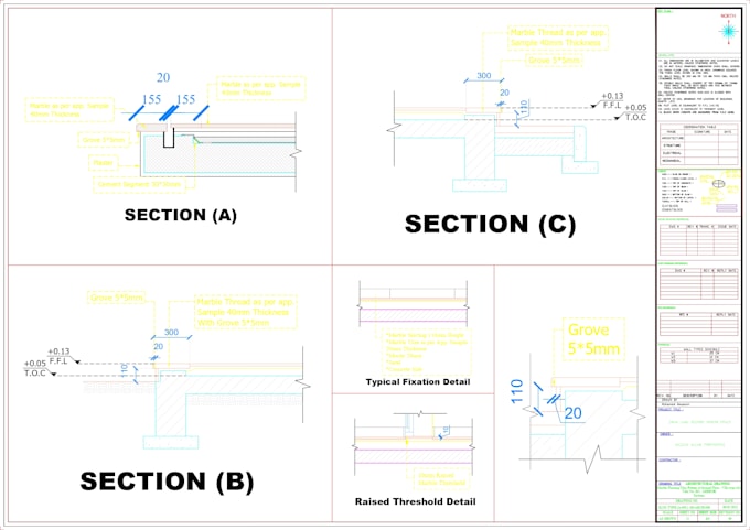 Make marble shop drawings and cutlists