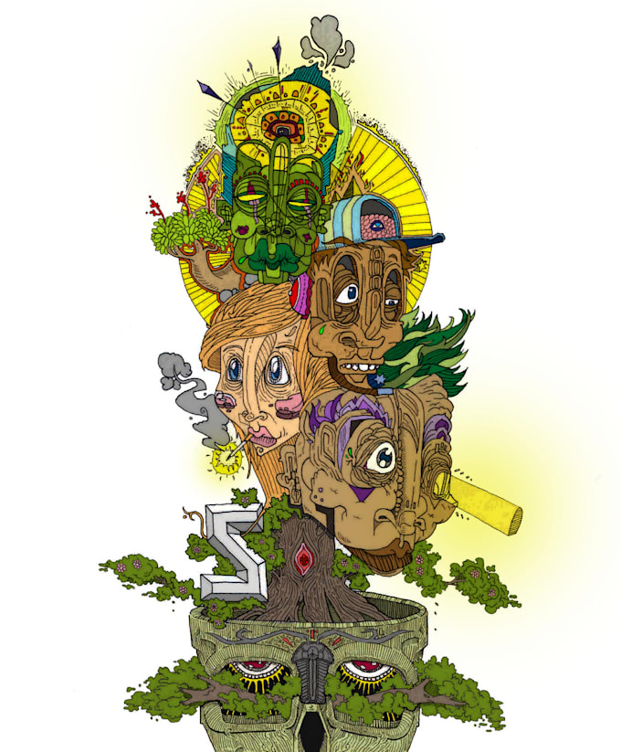 Create colourful and psychedelic comic art by Thusvars | Fiverr