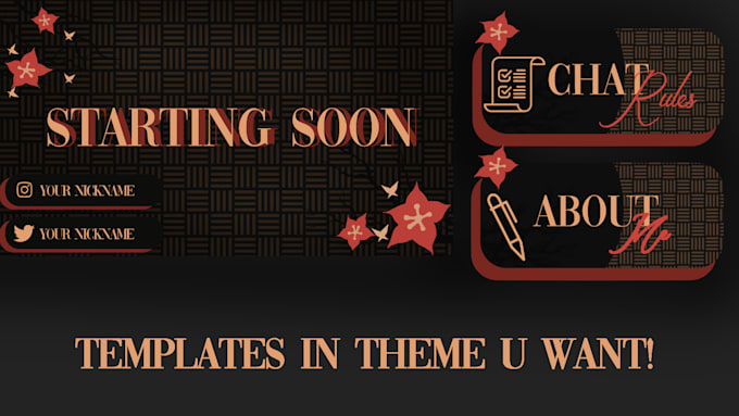 Design starting soon, offline, brb screens and some panels by Hvtoshi ...