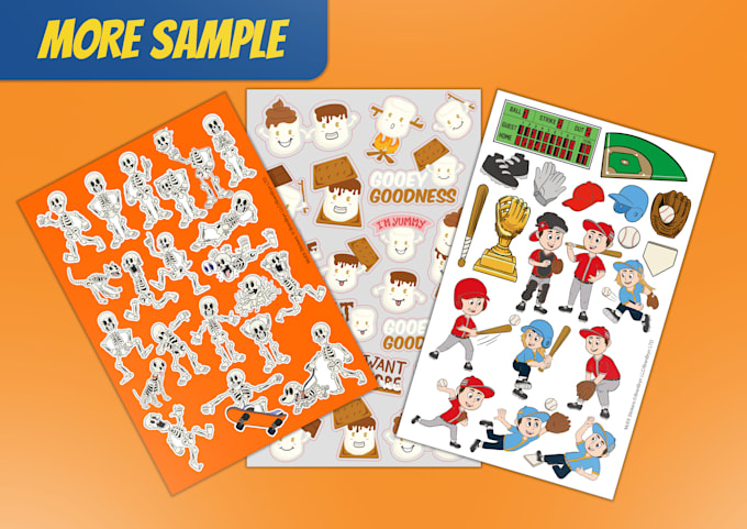 Make cute design sticker bundle for children book by Alfian_67 | Fiverr