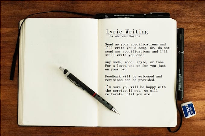 Write song lyrics for you by Andr3wrogers | Fiverr