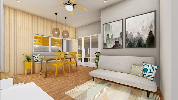 Do interior design 3d rendering by Maurco | Fiverr
