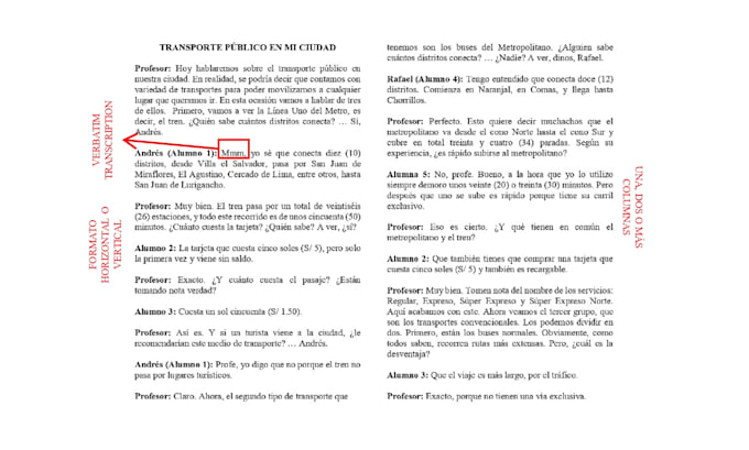 Transcript your spanish text, audio or video in 24 hours by Alic22 | Fiverr