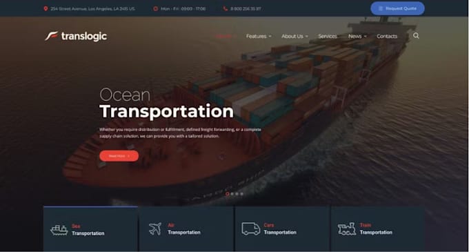 Create logistics, dispatch, freight, trucking, moving company website by Gsmdesigns22 | Fiverr