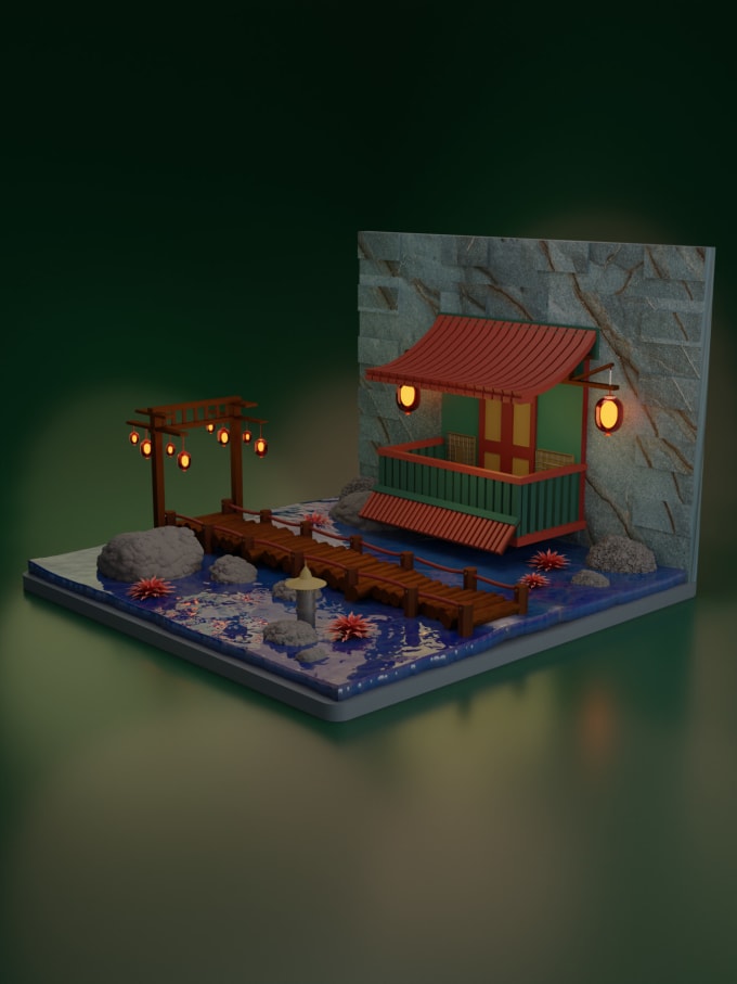 Low poly blender 3d model by Luna_kosta | Fiverr