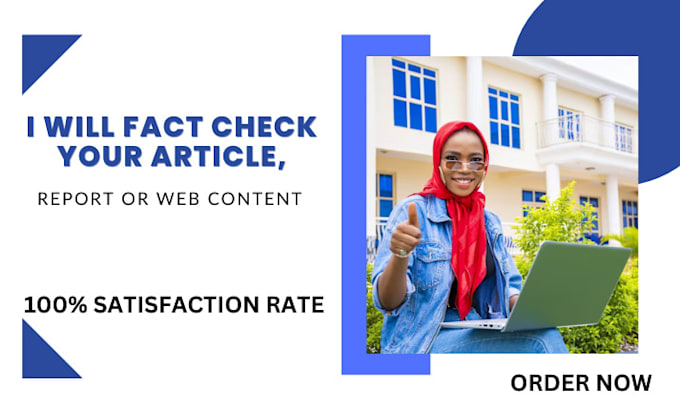 Fact check your article, report or web content by Belladenies | Fiverr