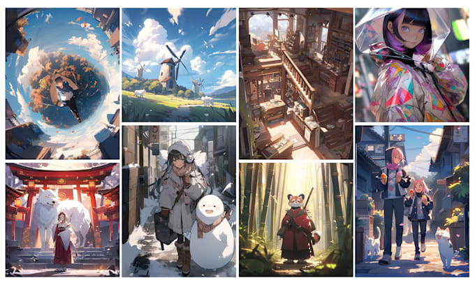 Create anime art and posters ready for print by Aimpacta | Fiverr