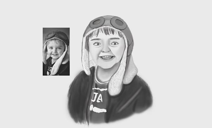 Draw a digital painting of your bust pose by Hojatpiran | Fiverr