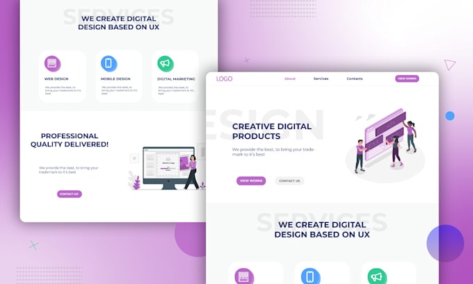 Design website, web app, landing page ui ux in psd ai by Bitbuildit ...