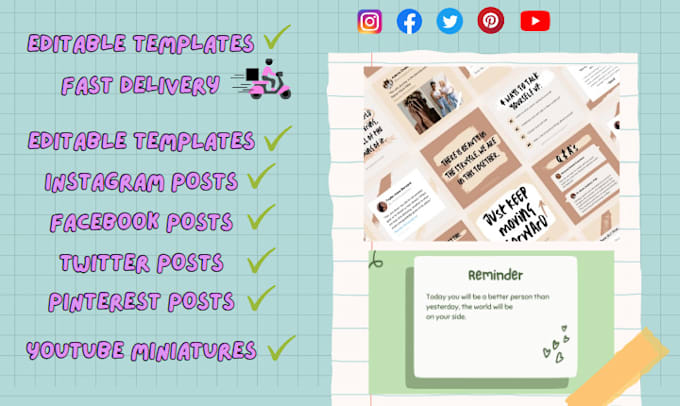 Crearé plantillas para tus redes sociales con canva by Heaprojects | Fiverr