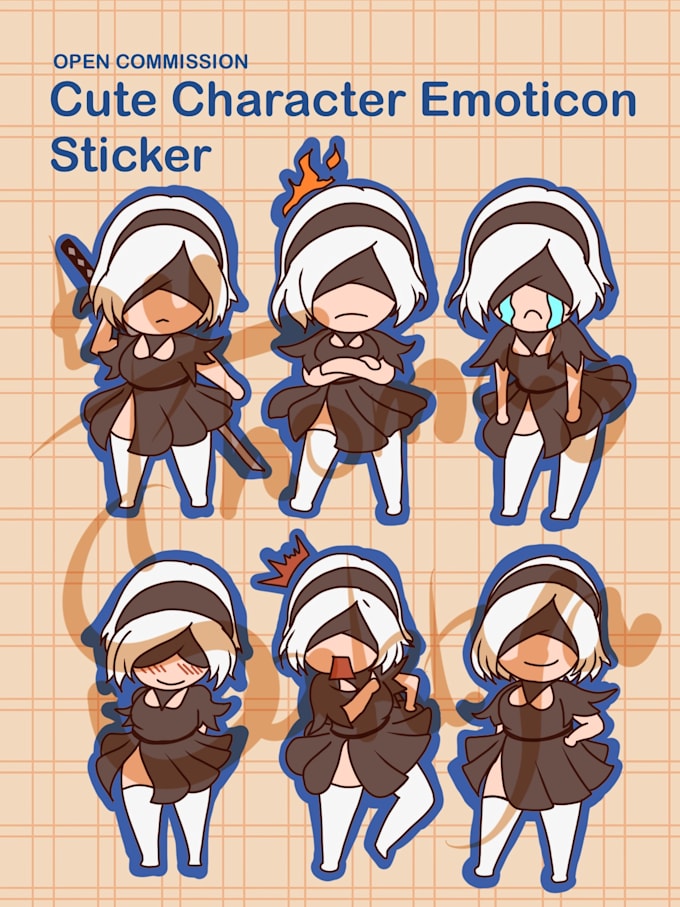 Make cute chibi sticker emoticon for your favorite character by ...