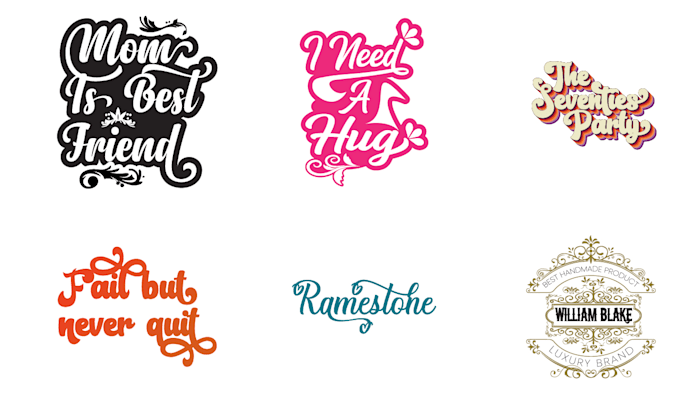 Design custom hand lettering, retro script logo, t shirt by Nion2147 ...