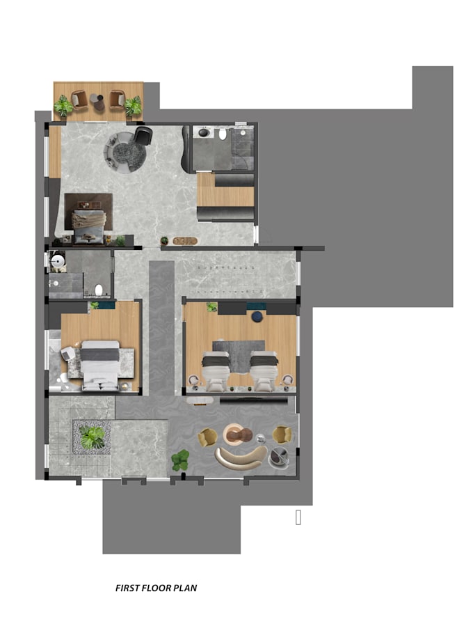 Do photorealistic floorplan photoshop renders by Reeshhh475 | Fiverr