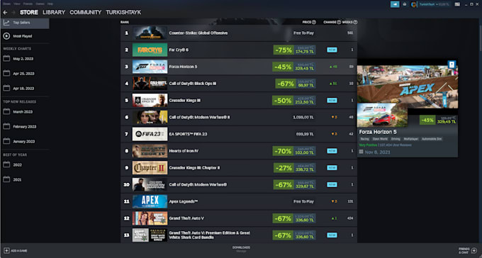 Make you a turkish steam account for cheap games by Itzzzkobra | Fiverr