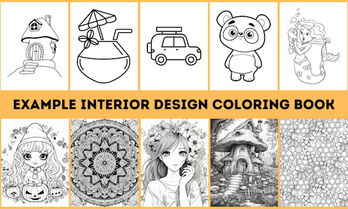Design premium any type coloring book pages with cover for kids by ...