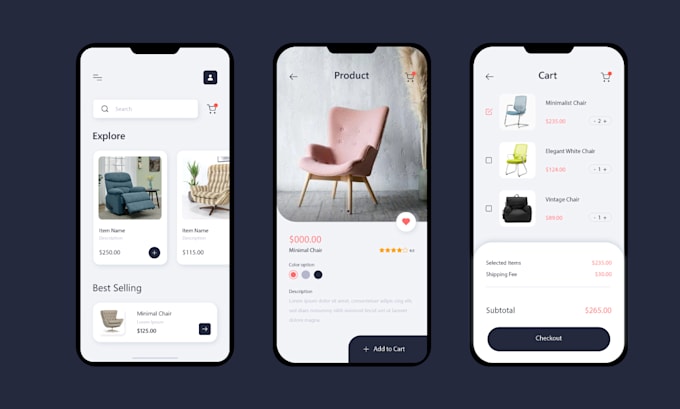 Design eye catching mobile and website ui ux design and wireframes by ...