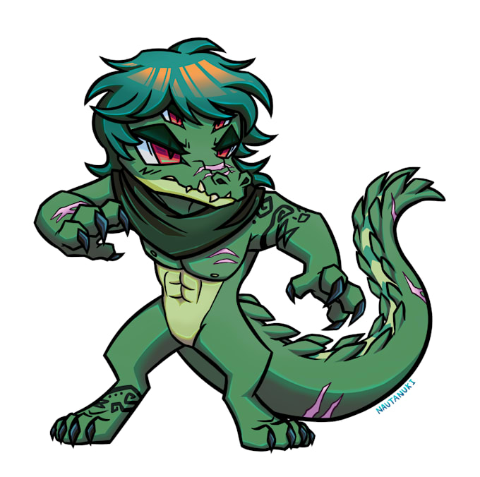 Draw a full body chibi of your furry oc by Nautanuki | Fiverr