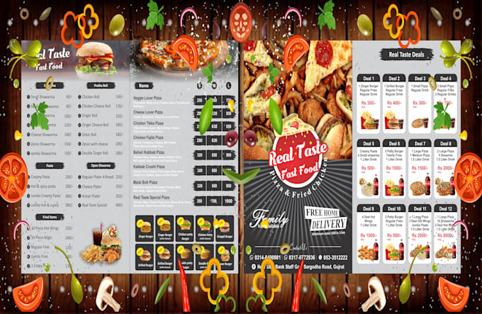 Design modern menu restaurant menu digital menu by Awaisdesigne786 | Fiverr