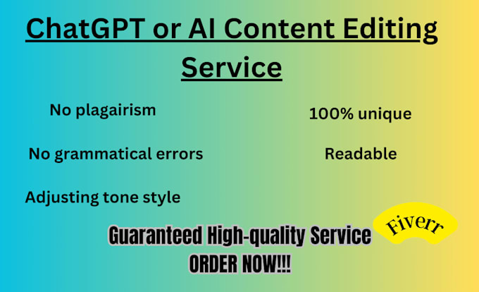 Edit and paraphrase your ai or chatgpt content by Asif255 | Fiverr