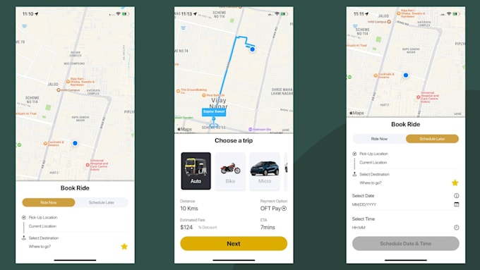 Develop an uber and ola like taxi mobile application by Vspletech | Fiverr