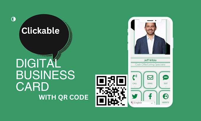 Design clickable digital business card with qr code by Afrin_muntaha ...
