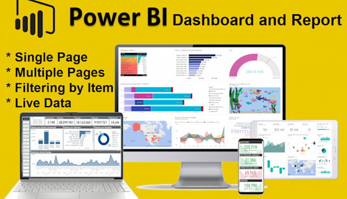Create professional power bi dashboard from any data source by Mcpatha ...