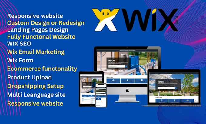 Develop wix website redesign wix website, build wix website design by ...