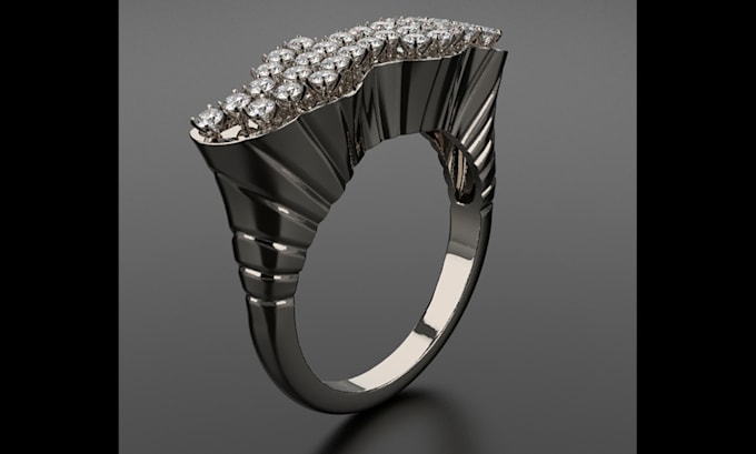 Create a modern 3d cad jewelry design for 3d printing by Jewelrydvl ...
