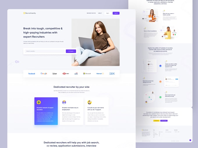 Do website ui ux design, web ui design, ui ux design, wireframe by Uiexpertz360 | Fiverr