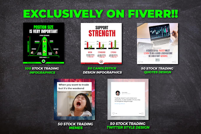 Design 300 stock trading infographics for your instagram by ...