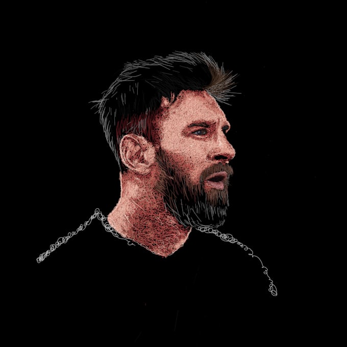 Draw cool scribble art from portrait photo by Sanal_jeev | Fiverr