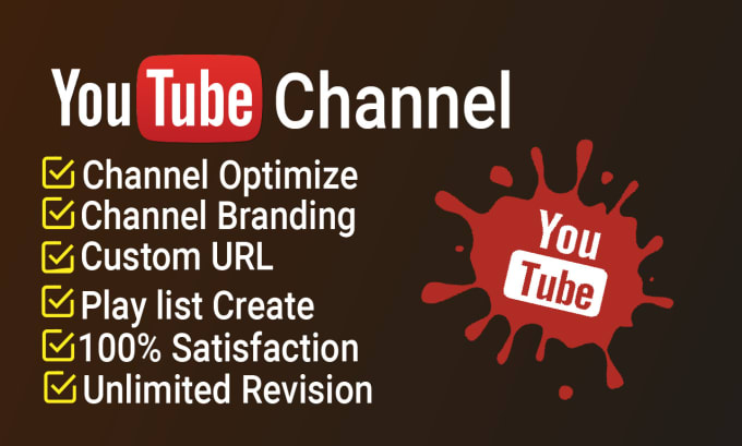 Create, setup and customize your youtube channel with logo, art by ...