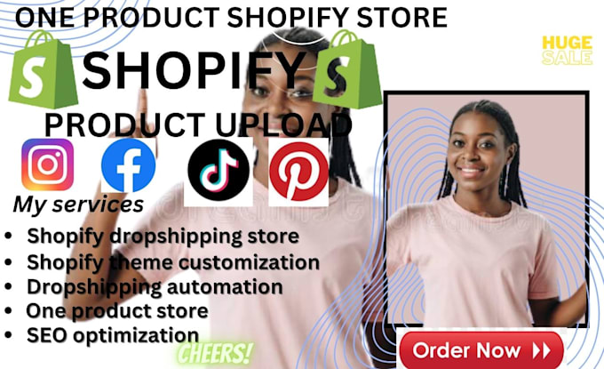 Create one product shopify dropshipping store, website by Busegg | Fiverr