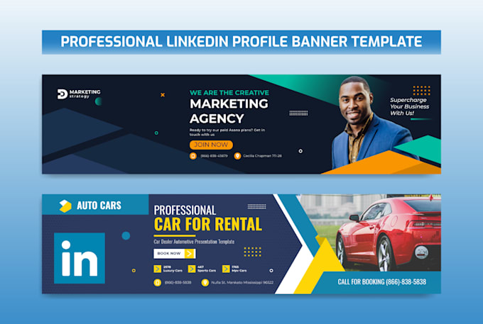 Design unique linkedin header banner for your business page or profile ...